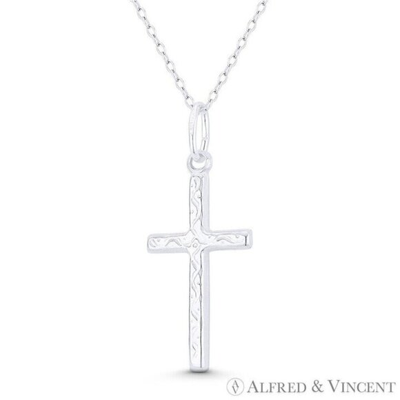 Alfred & Vincent | Jewelry | Christian Catholic Cross Wave Circle ...